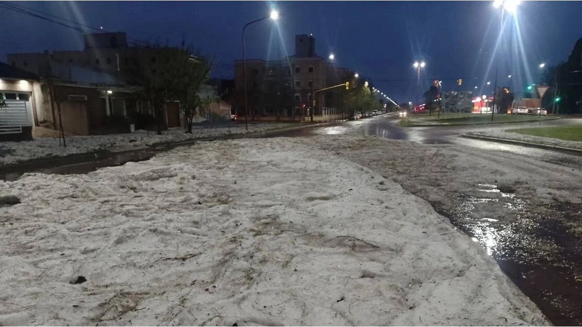 Histórica tormenta en La Pampa: caída de granizo y grandes destrozos en la provincia
