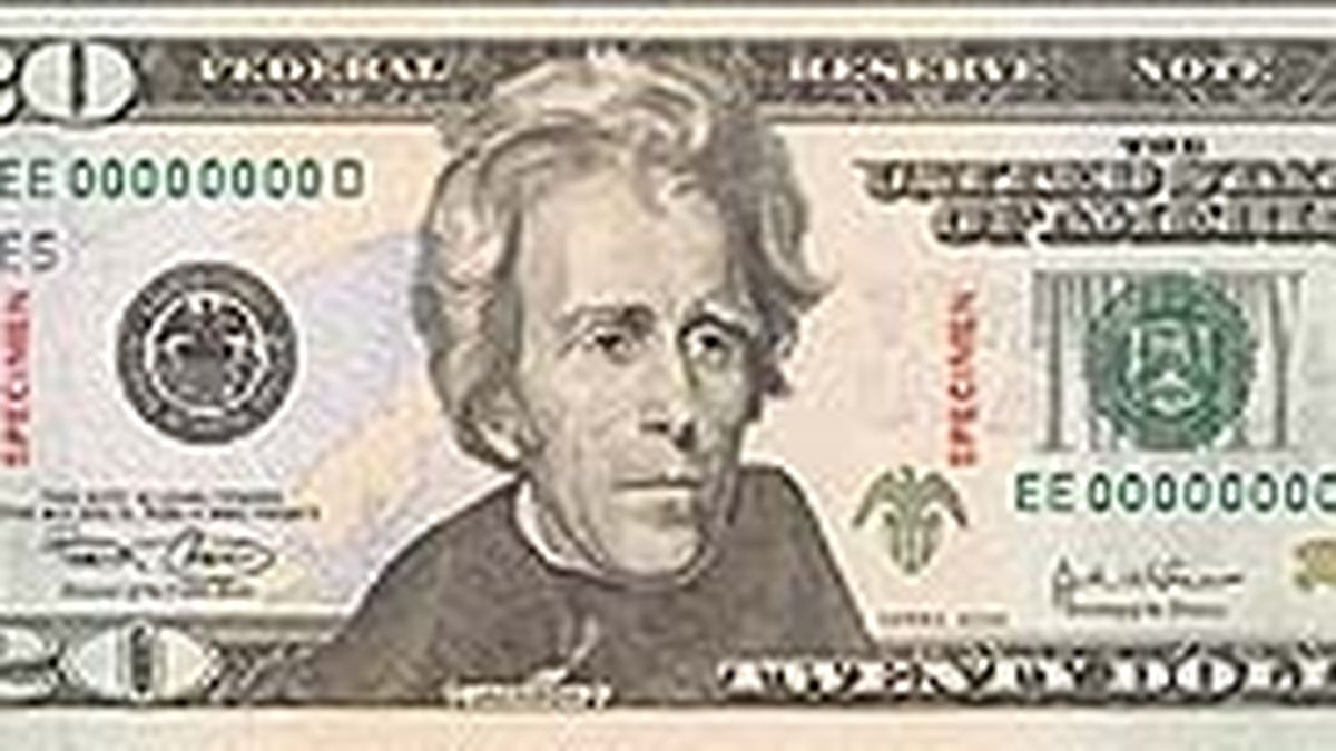 Cambia color billete de u$s 20