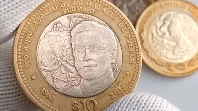 Esta edición de la moneda de 10 pesos se vende hasta en 50 mil