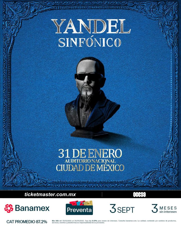 YANDEL anuncia show SINFÓNICO en CDMX: fechas, venta de boletos y precios