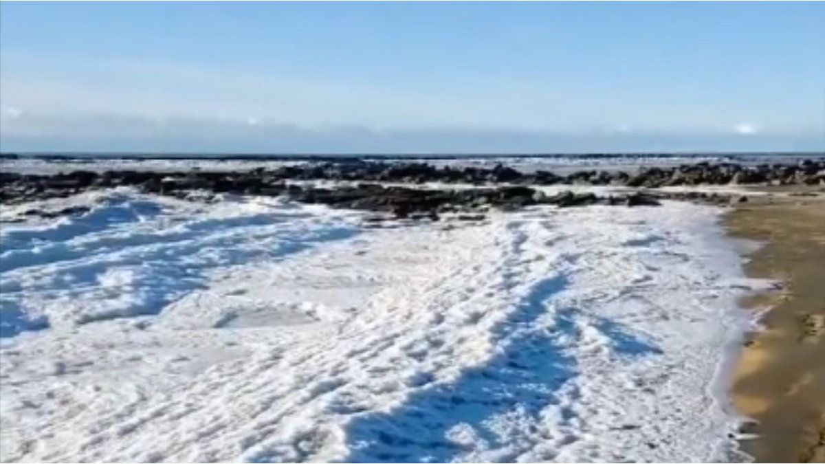 Ola polar: se congeló el mar en Tierra del Fuego por bajas temperaturas ...