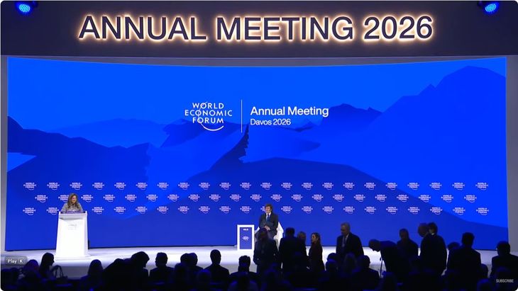 Javier Milei y Jenofonte en Davos