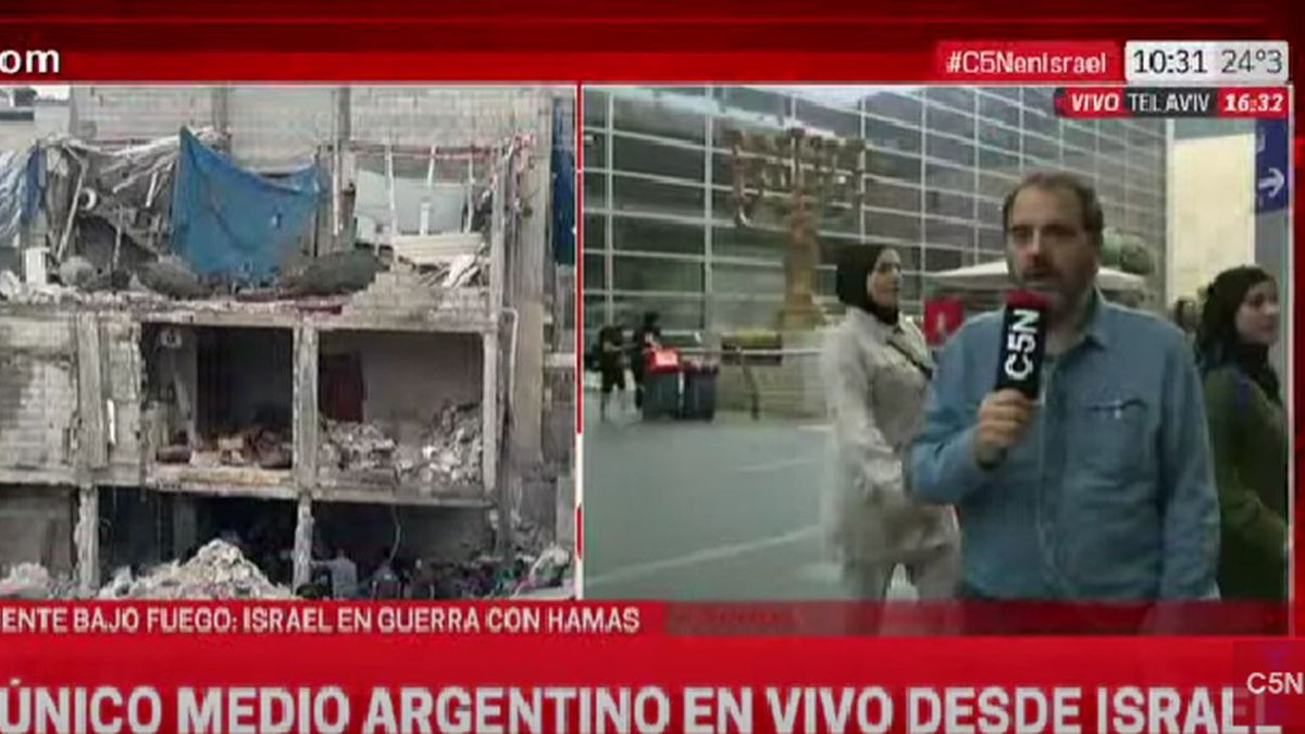 C5N es el único medio argentino en vivo desde Israel