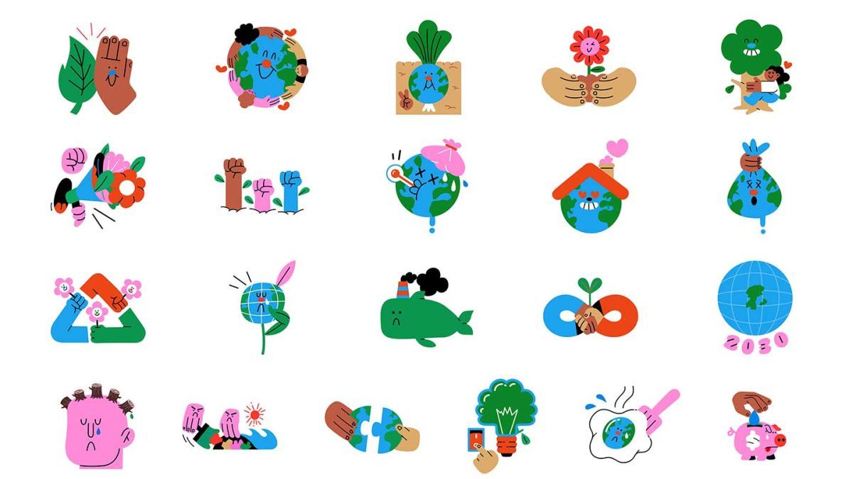 Cómo utilizar los nuevo stickers de WhatsApp del Día de la Tierra