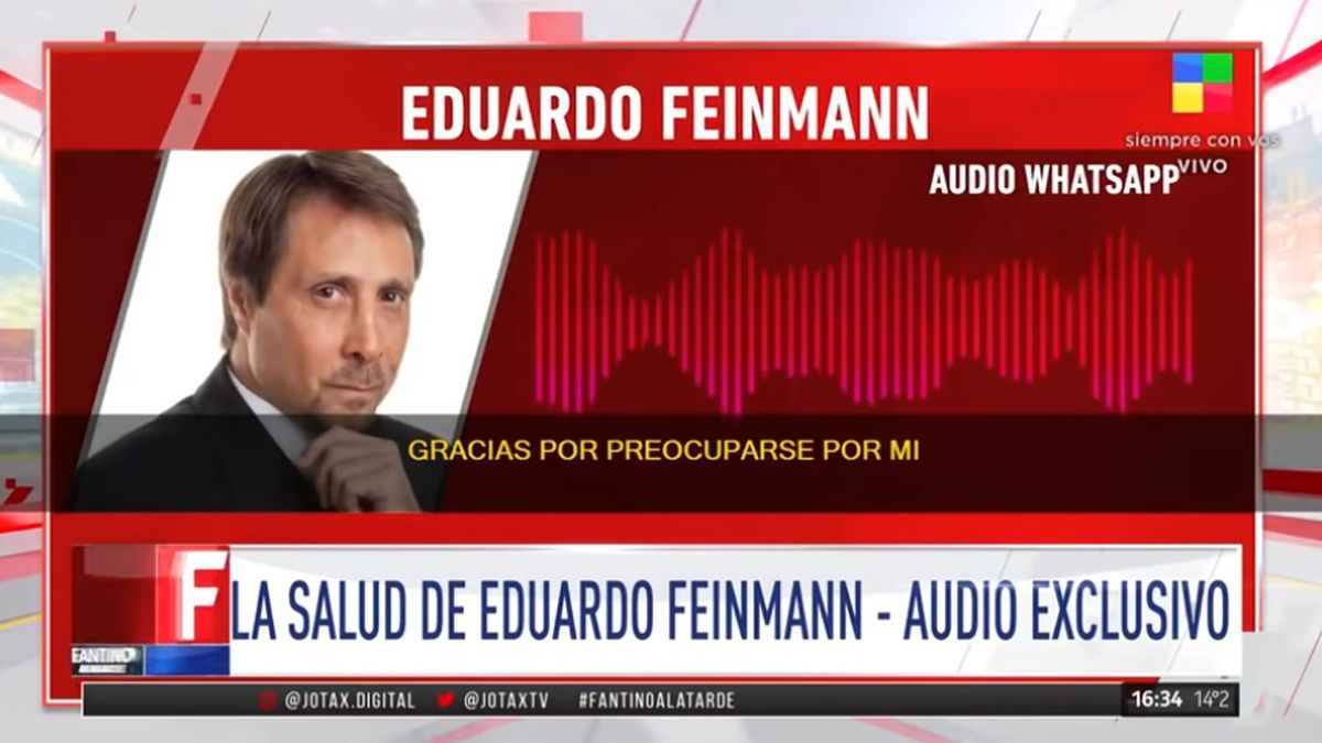 Eduardo Feinmann habló tras ser dado de alta y preocupó su tono de su voz