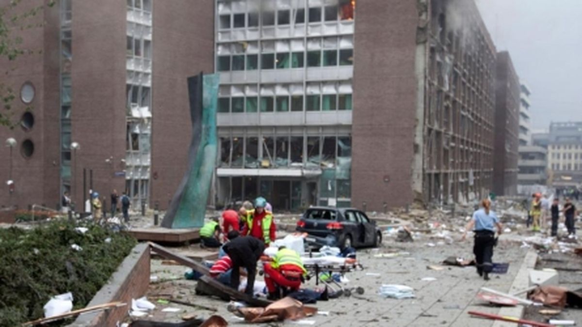 Vea las imágenes del lugar después de la explosión en Oslo