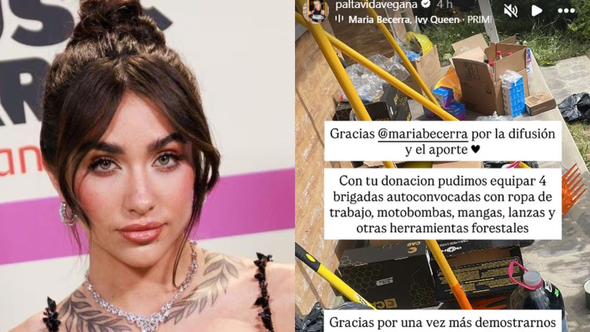 María Becerra donó fondos para combatir los incendios en Chubut