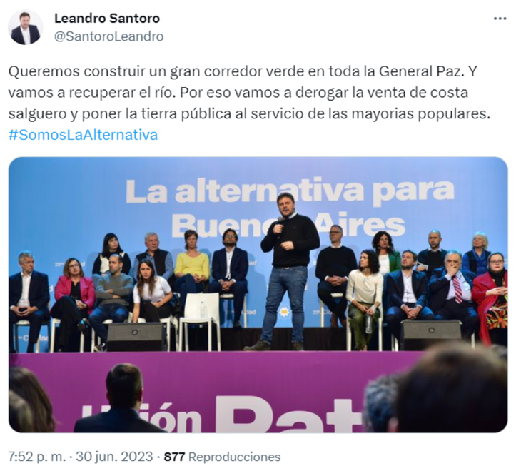 Leandro Santoro lanzó su campaña: Vamos a entrar al ballotage y vamos a dar vuelta la historia