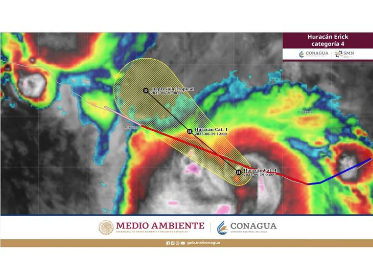 Huracán Erick toca tierra en México EN VIVO: trayectoria en directo ...