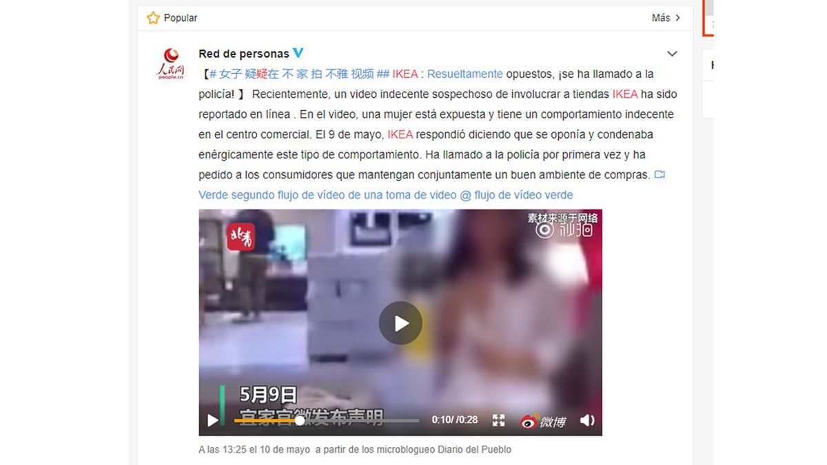 Escándalo En China Por La Viralización De Un Video De Una Mujer Que Se Masturba En Un Ikea