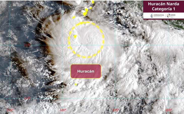 HURACÁN NARDA trayectoria EN VIVO: actualización minuto por minuto y los ESTADOS de MÉXICO bajo ...