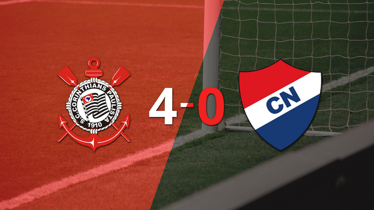 Nacional (P) cayó ante Corinthians con dos goles de Ángel Romero