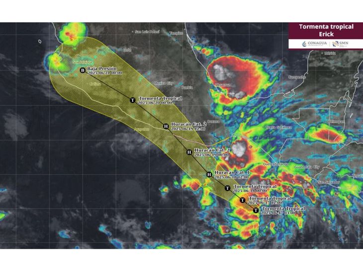 Huracán Erick toca tierra en México EN VIVO: trayectoria en directo, afectaciones y últimas ...