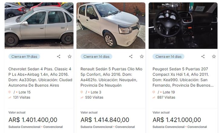 Imperdible subasta de autos y camionetas: cuándo y dónde aprovechar ...