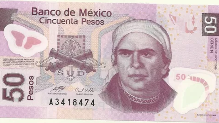 Los billetes de 50 pesos de esta serie se venden a 450 millones