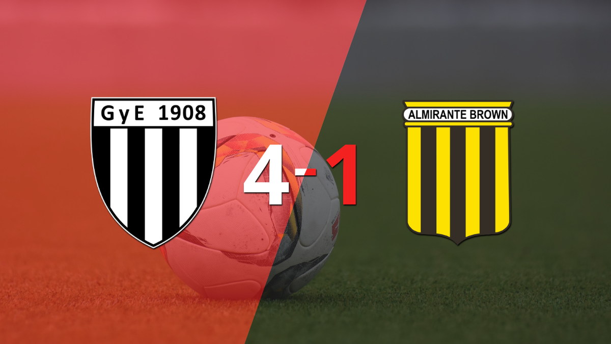 Agustín Herrera anotó un doblete en la goleada 4-1 de Gimnasia (Mendoza) a Almirante Brown