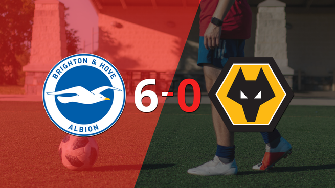 Con doblete de Deniz Undav, Brighton and Hove liquidó 6-0 a Wolverhampton