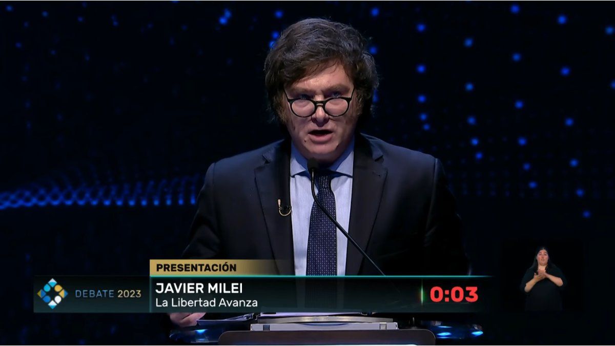 Segundo debate presidencial 2023: las frases destacadas de Javier Milei