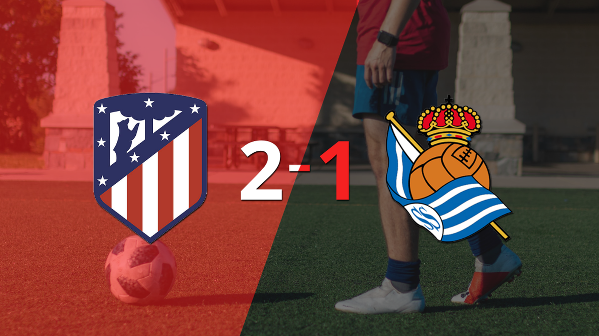 Atlético de Madrid sacó los 3 puntos en casa al vencer 2-1 a Real Sociedad