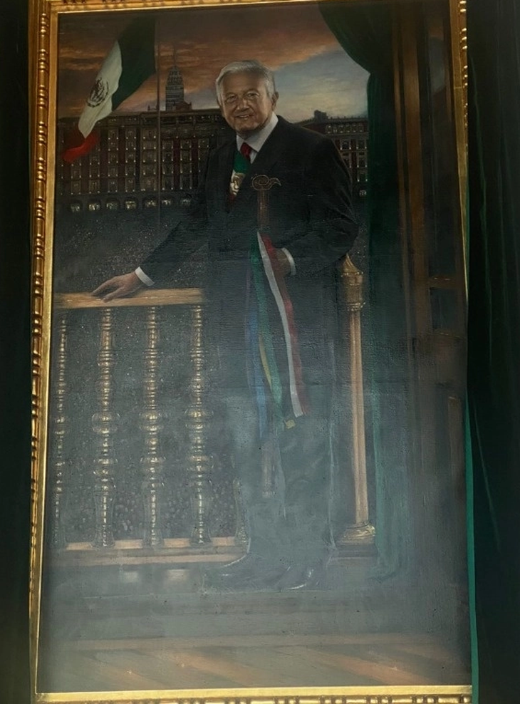 FOTO: así es el retrato de AMLO en el Palacio Nacional tras el fin de ...