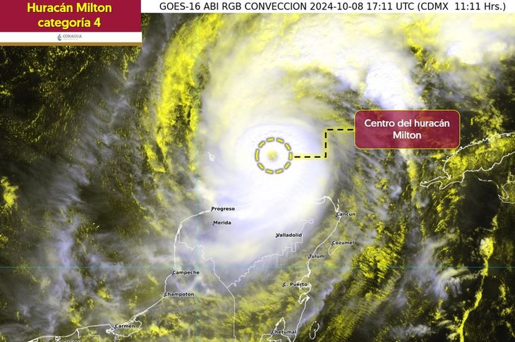 Huracán Milton en México: trayectoria minuto a minuto EN VIVO