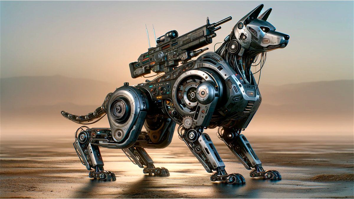 China presentó su ejército de perros robot equipados con ametralladoras