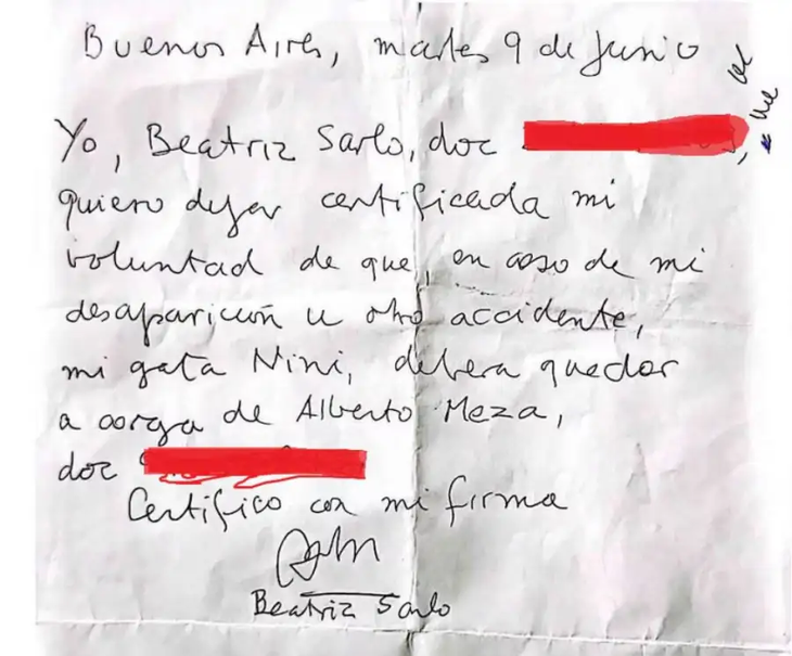 Herencia de Beatriz Sarlo: pericia ratificó autenticidad de manuscritos ...