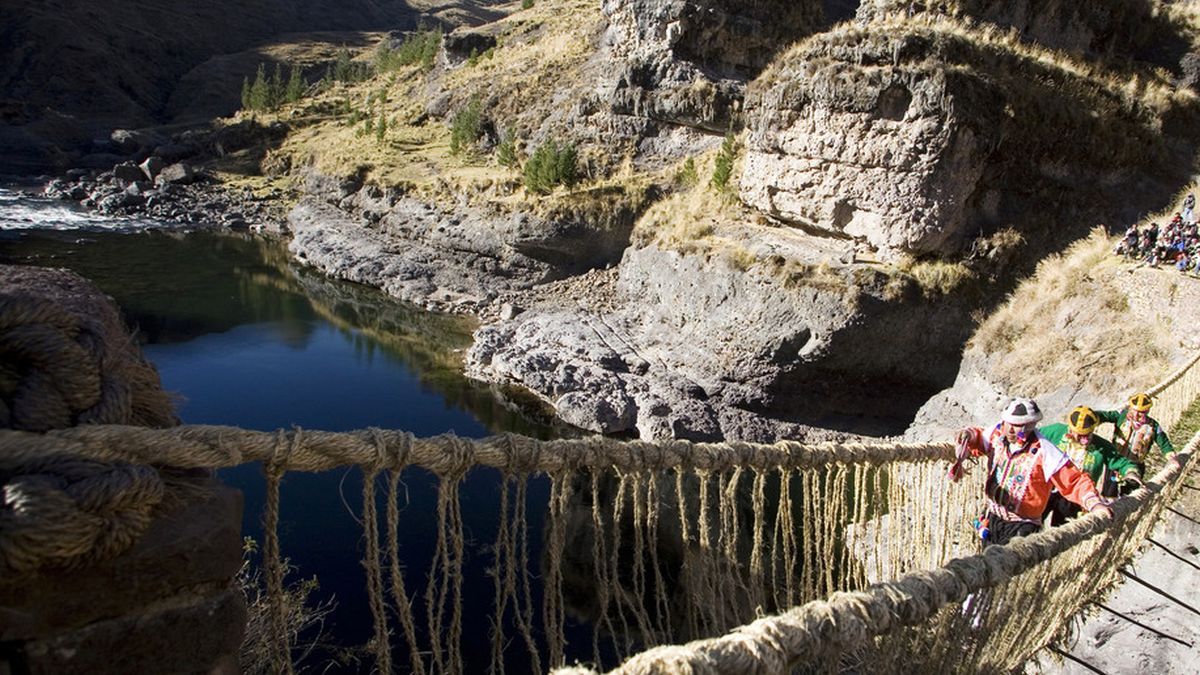 Cayó el último puente del imperio Inca en Perú, construido hace más de ...