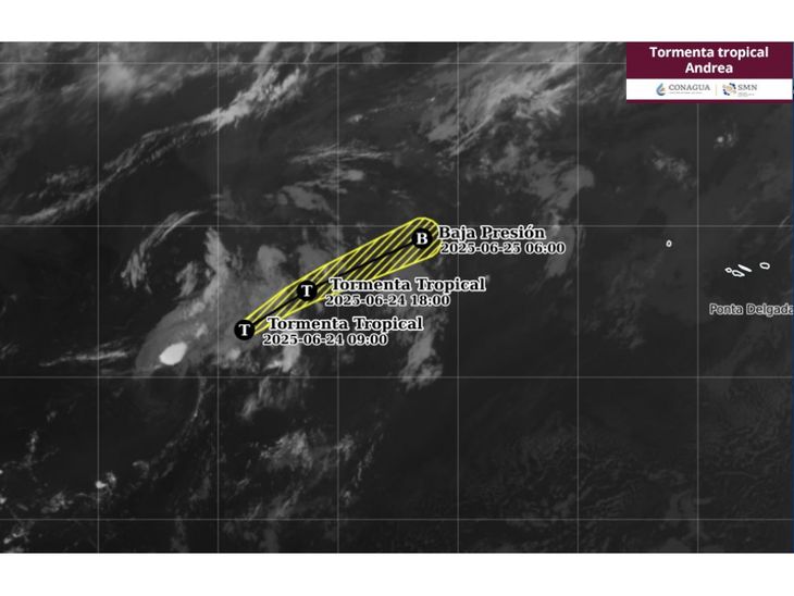 Tormenta tropical Andrea: esta es la TRAYECTORIA del primer ciclón 2025 ...