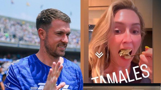 Mientras Aaron Ramsey se estrena como goleador, su esposa se enamora de ...