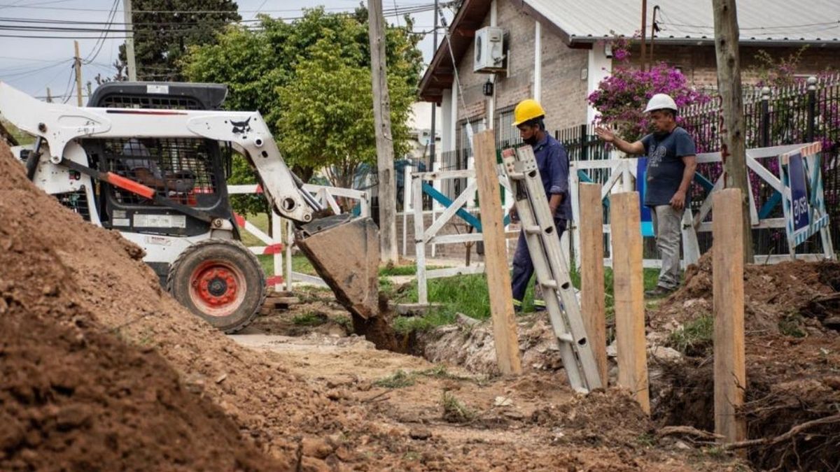 Galmarini supervisó una importante obra de AySA en Tigre
