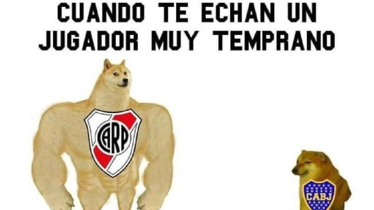 Los memes por el triunfo de River con 10 jugadores dedicados a Boca