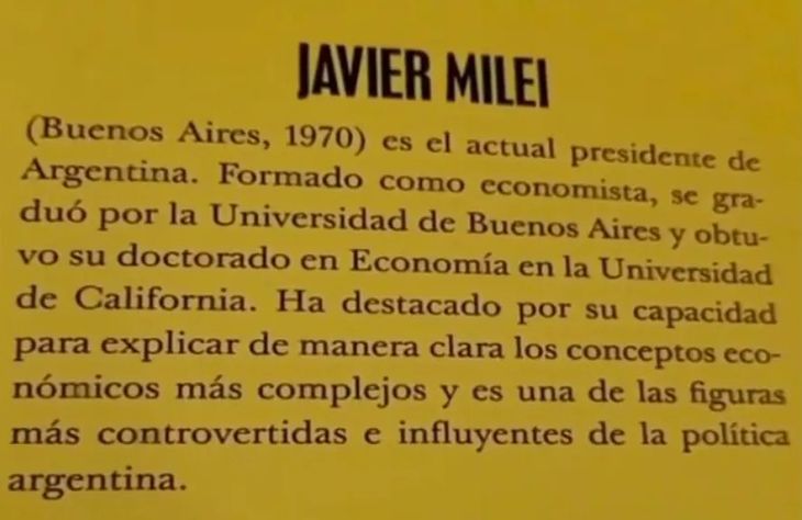 Sacaron de circulación un libro de Javier Milei que tenía datos ...