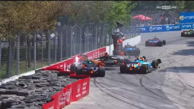 Espectacular accidente en el GP de Toronto, tras un trompo del mexicano ...