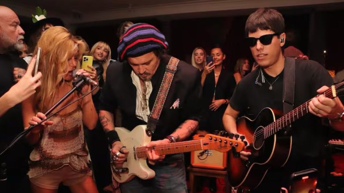 Johnny Depp sorprendió con un show musical improvisado en el Hotel Faena