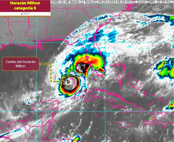 Huracán Milton en México: trayectoria minuto a minuto EN VIVO