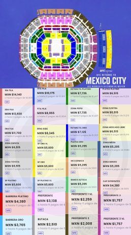 UFC México 2025: precio de boletos, fecha de preventa, banco y ...