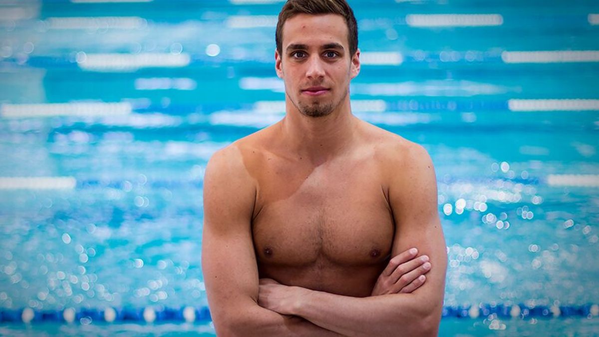 Naidich finalizó último en su serie en 1500 metros libres