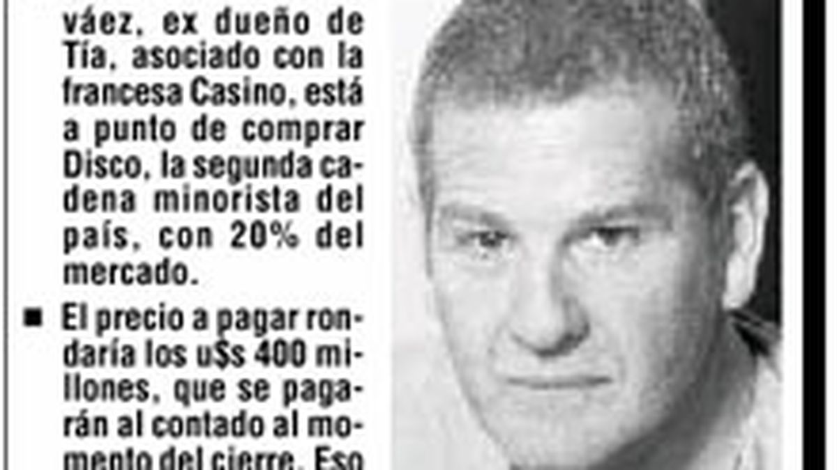 De Narváez pagará u$s 400 millones por Disco