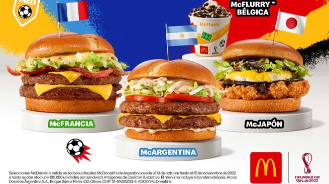 McDonalds lanza su edición limitada de hamburguesas mundialistas