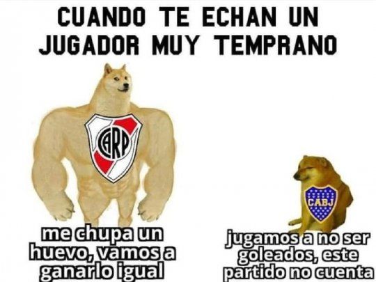 Los memes por el triunfo de River con 10 jugadores dedicados a Boca
