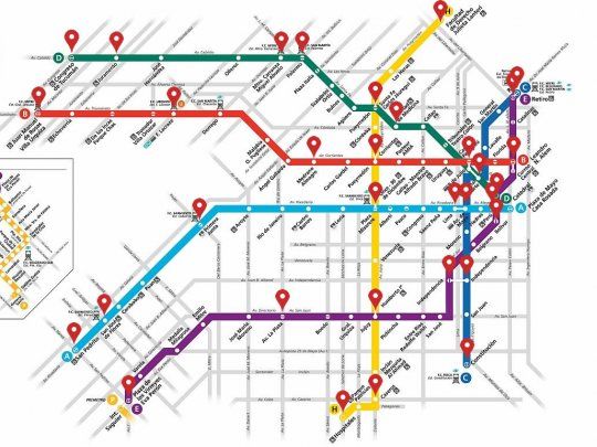Mapa: estas son las estaciones de subtes que permanecerán abiertas