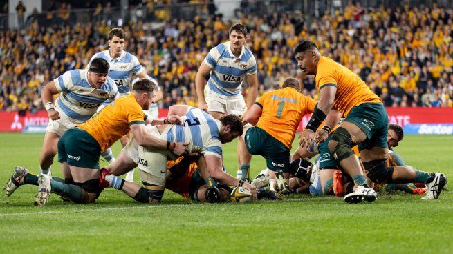 En la última jugada, Los Pumas derrotaron a Australia en el Rugby ...