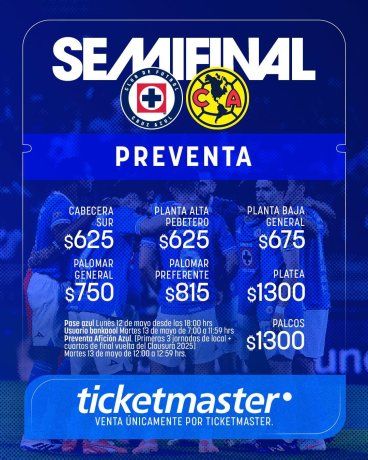 Revelan precios de boletos para el partido de ida de la semifinal entre ...