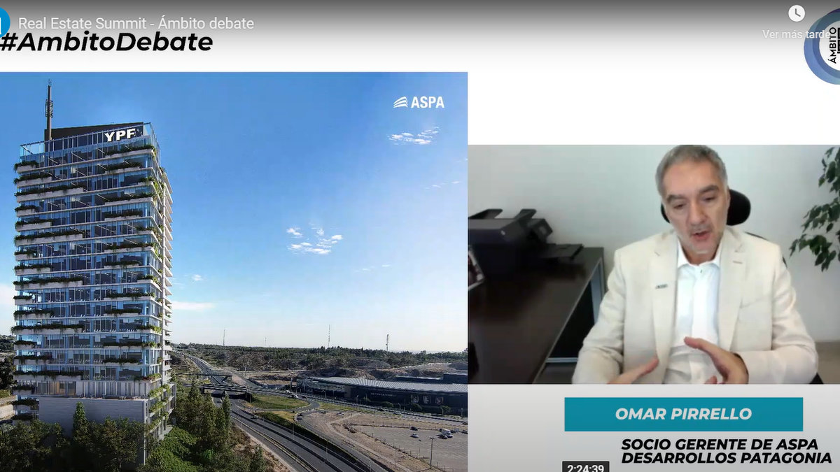 Omar Pirrello, constructor de la Torre Aura de YPF en Neuquén: Es un proyecto icónico