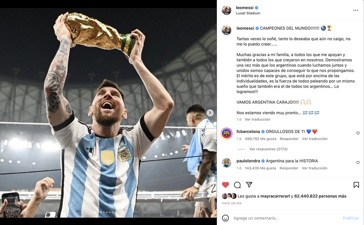 Lionel Messi: la emotiva carta a un mes del campeonato del mundo
