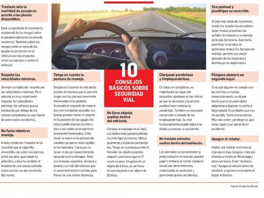10 consejos básicos sobre seguridad vial