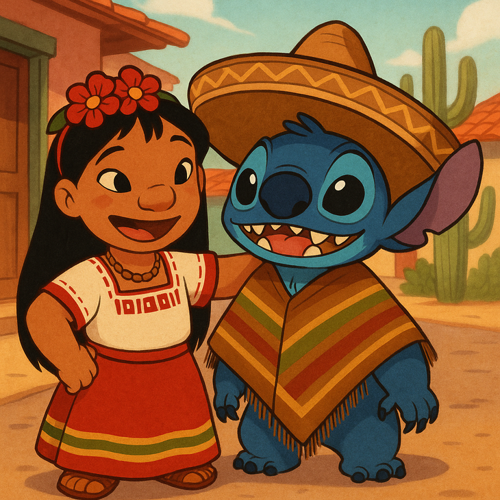 Así se verían Lilo & Stitch si fueran MEXICANOS, según la Inteligencia Artificial