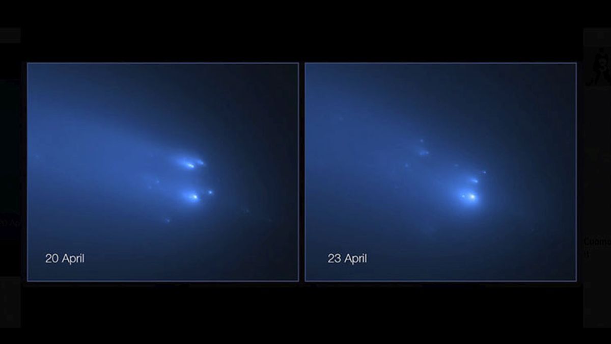 El Hubble logró impresionantes imágenes de un cometa que se rompió en ...