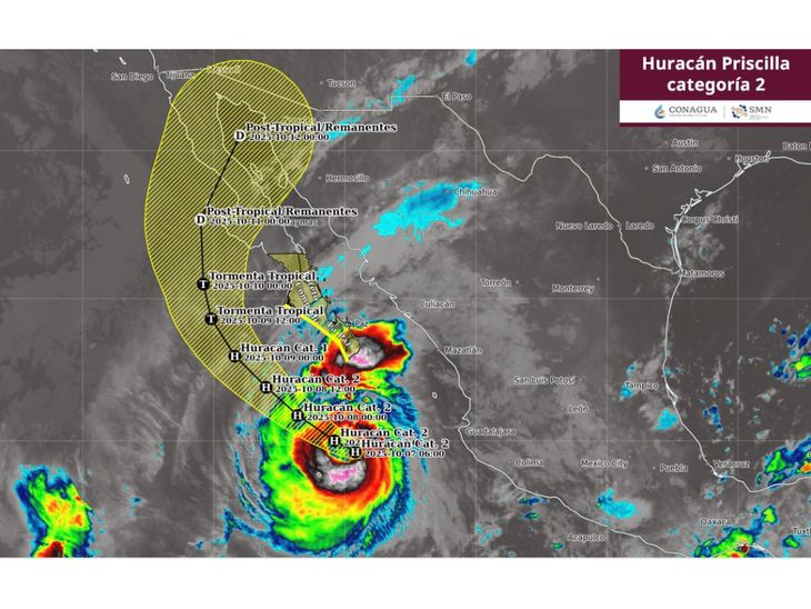 Huracán Priscilla en México EN VIVO: trayectoria en directo y novedades ...